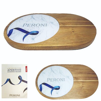 PERONI BEER APERITIVO SHARING BOARD SOLID HARDWOOD + MARBLE BNIB ...