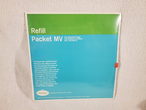 Vintage Holson Company Magnet Vue Photo Album Postbound Refill Packet ...