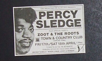 Percy Sledge When a Man Loves a Woman Era 1987 Mini Poster Type Concert ...