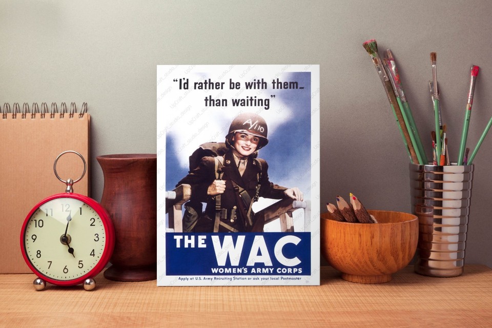 American WAC Propaganda Poster - Womens Army Corps, WWII WAC Recruiting ...