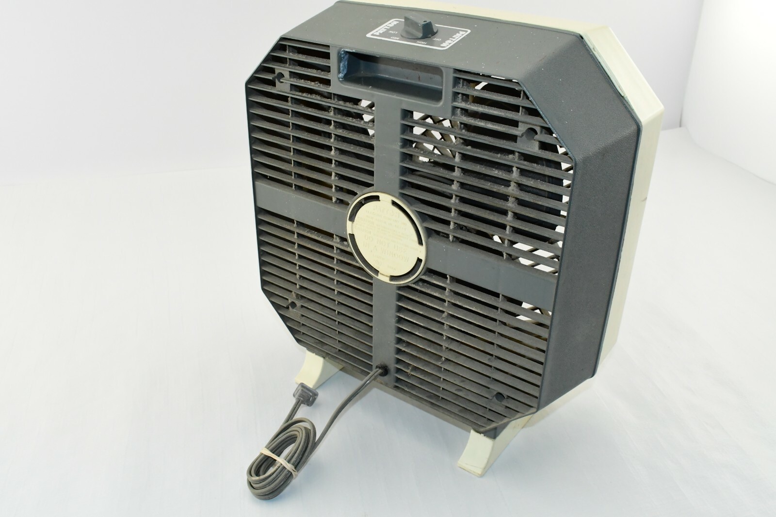 Vintage PATTON Box Fan 3-Speed Adjustable Spinning Front Grill - 15 ...