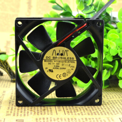 ADDA 8025 DC12V 0.25A AD0812HS-A70GL 8cm Industrial Cooling Chassis Fan ...