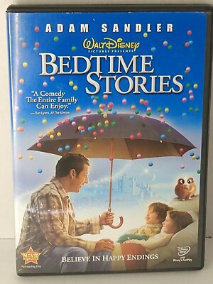 Bedtime Stories (DVD, 2009) Walt Disney Rare Blue Case Adam Sandler ...