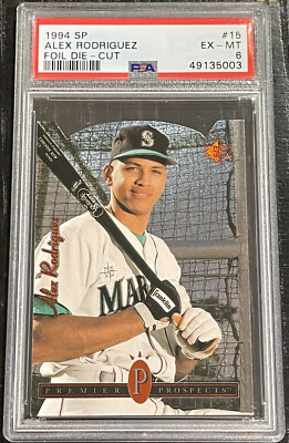 1994 Upper Deck SP Alex Rodriguez Die Cut Foil ROOKIE PSA 6 EX-MT RC ...