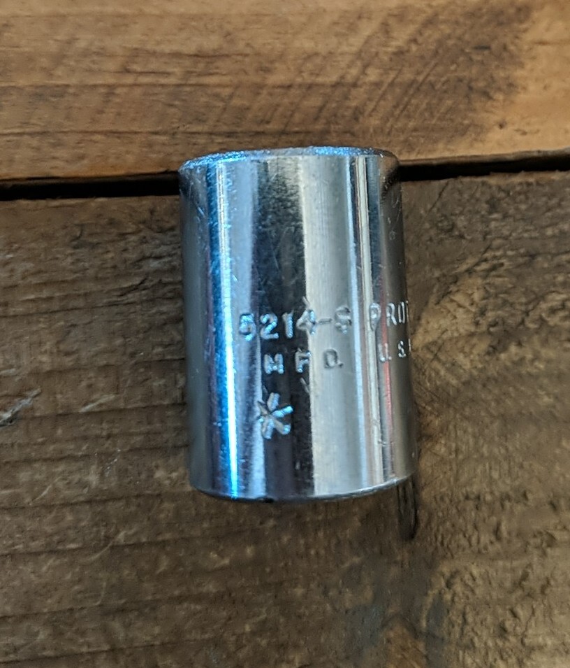 Proto 5214-S USA made 7/16" 3/8" Drive 8 Point Chrome SAE 5214 | eBay