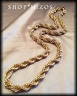 GOLD 5MM 8MM THICK FAT HEAVY TWISTED ROPE CHAIN 16" 18" 21" 25" 30 ...
