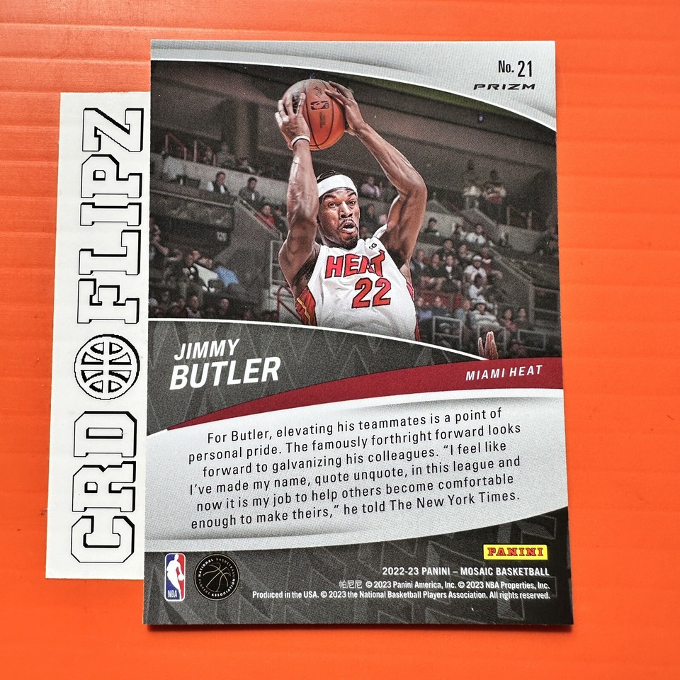 2022-23 Panini Mosaic Jimmy Butler Miami Heat Silver Reactive Prizm #21 ...