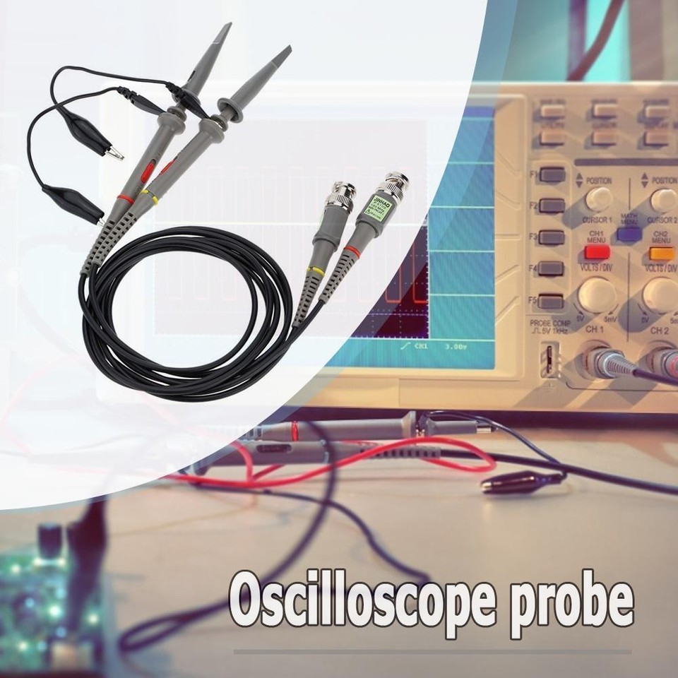 2pcs 100MHz High Precision Scope Clip Test Probes P6100 Oscilloscope ...