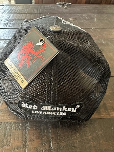 RED MONKEY LOS ANGELES TRUCKER HAT BLACK : WHITE MOON / STAR ...