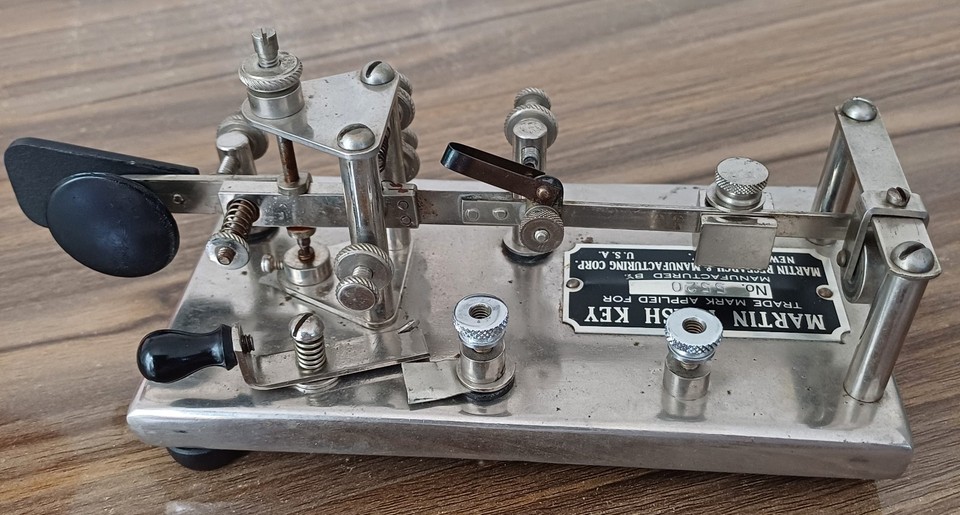 VINTAGE MORSE CODE TELEGRAPH KEY MARTIN FLASHBACK | eBay Australia