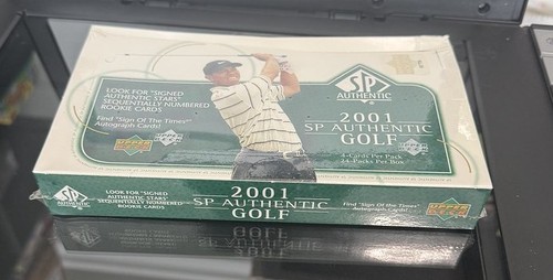 2001 Upper Deck Golf Sp Authentic Sealed Box Tiger Woods RC Year Auto ...