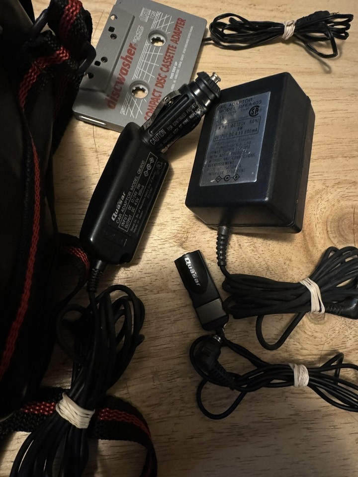 Quasar Portable CD Player Accessories )Carry Bag, Car Adaptor, Volume ...