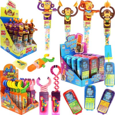 Kids Party Bag Toys & Candy Wacky Monkey, Grab Pop, Flip Phone Pop ...