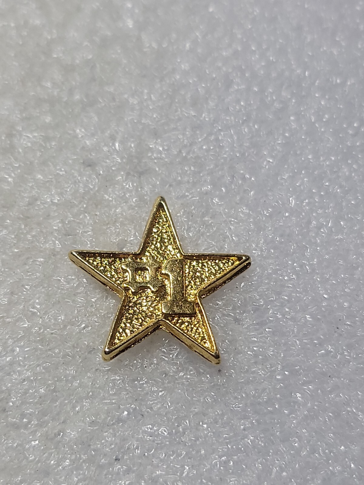 #1 Gold Star Gold Toned Lapel Hat Pin Single Post Clutch Back Award ...