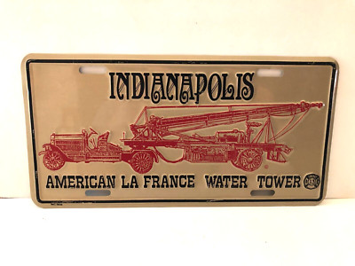 LICENSE PLATE INDIANAPOLIS AMERICAN LA FRANCE WATER TOWER FIRE TRUCK ...