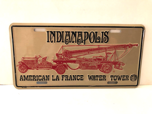 LICENSE PLATE INDIANAPOLIS AMERICAN LA FRANCE WATER TOWER FIRE TRUCK ...