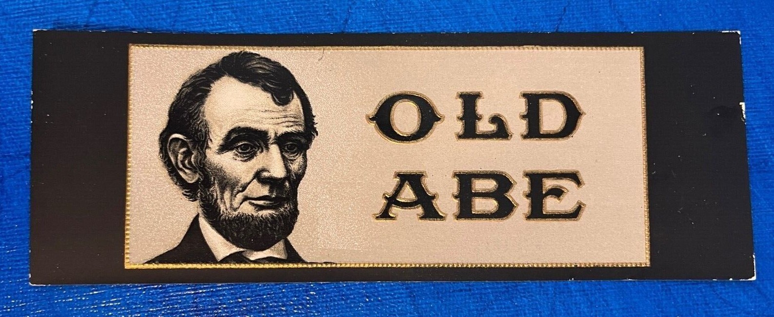 Vintage OLD ABE Abraham Lincoln Cigar Box Label 2.25x6.5" | eBay