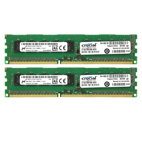 Crucial DDR3L 16GB (2x 8GB) 1600MHz Desktop Memory ECC UDIMM Use for ...