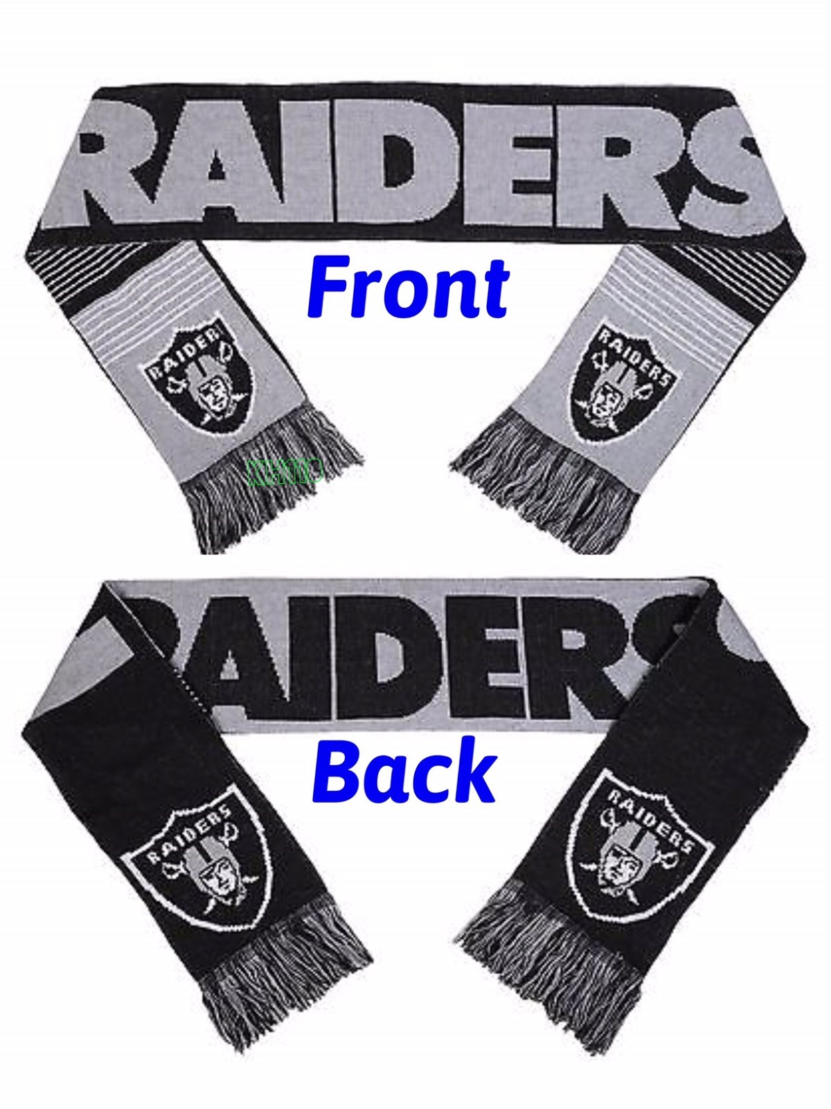 Las Vegas Raiders NFL Reversible Knit Scarf | eBay