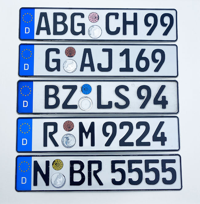 ORIGINAL German License Plate Mazda Lincoln Lexus Land Range Rover BMW ...