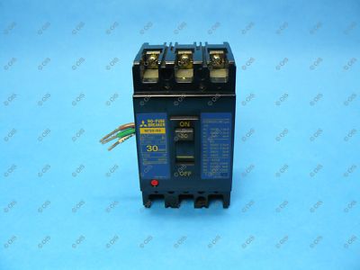 Mitsubishi NF30-SS-3P-30A Circuit Breaker 3 Pole 30 Amp 220 VAC w/Aux ...