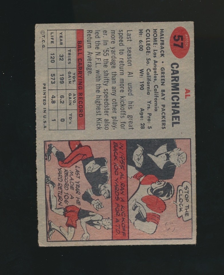 AL CHARMICHAEL 1957 TOPPS #57 | eBay