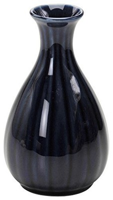 Mino ware chrysanthemum-shaped No. 2 sake bottle lapis lazuli 402-52 ...