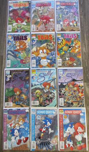SONIC THE HEDGEHOG Comic Book Lot Princess Sally Tails Death Egg Archie ...
