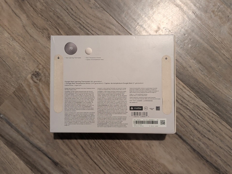 *NEW* SEALED Google Nest Learning Thermostat 4th Gen Polished Silver ...