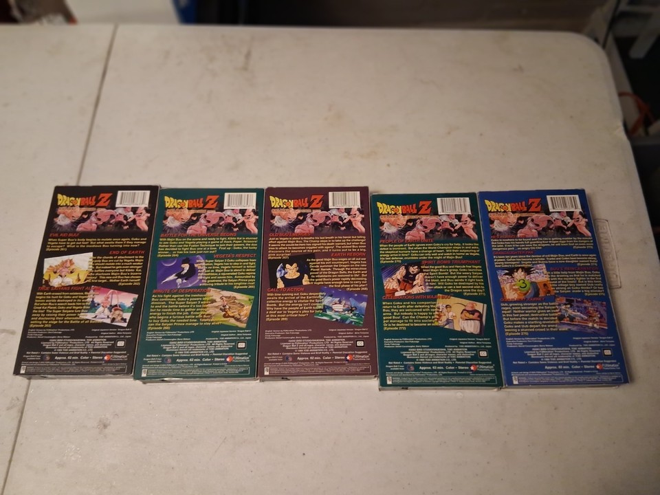 Dragon Ball Z Kid Buu Saga Complete VHS Set Uncut Tapes | eBay