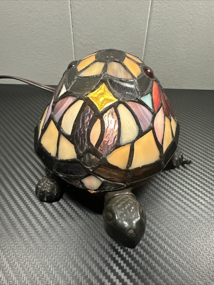 Tiffany style stained glass turtle lamp L5 | eBay