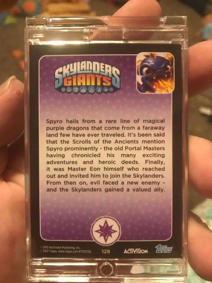 Topps Skylanders Giants Trading Card Spyro!!!! Great Find For Skylander ...