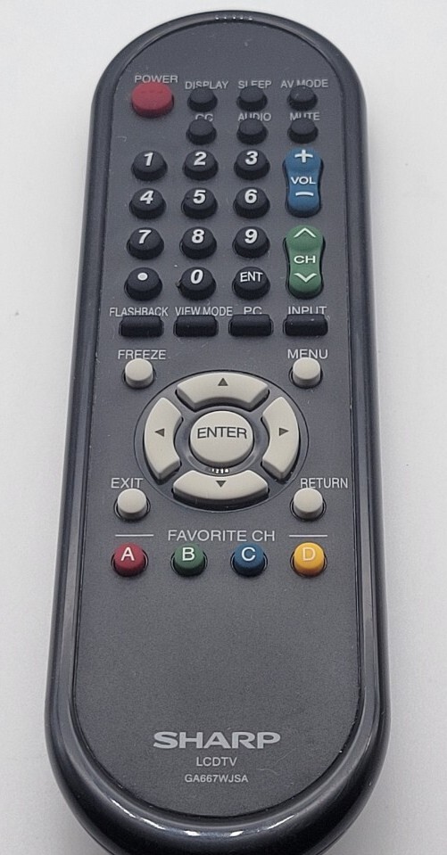 Genuine Sharp LCDTV Remote Control GA667WJSA Black Tested and Works | eBay