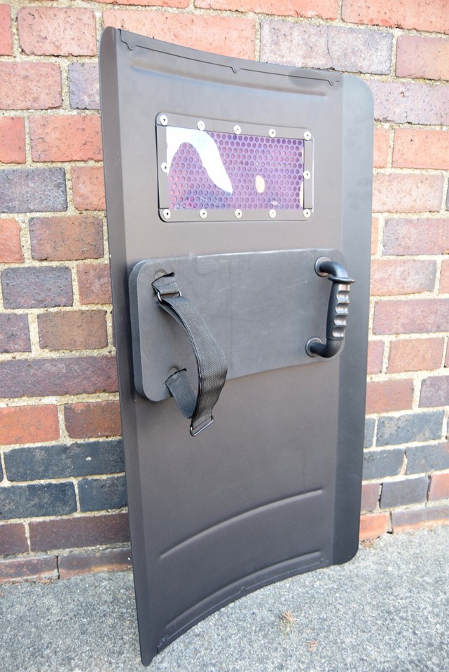 RARE Metal Ex Police Army Riot Shield Public Order Protective Armadillo ...