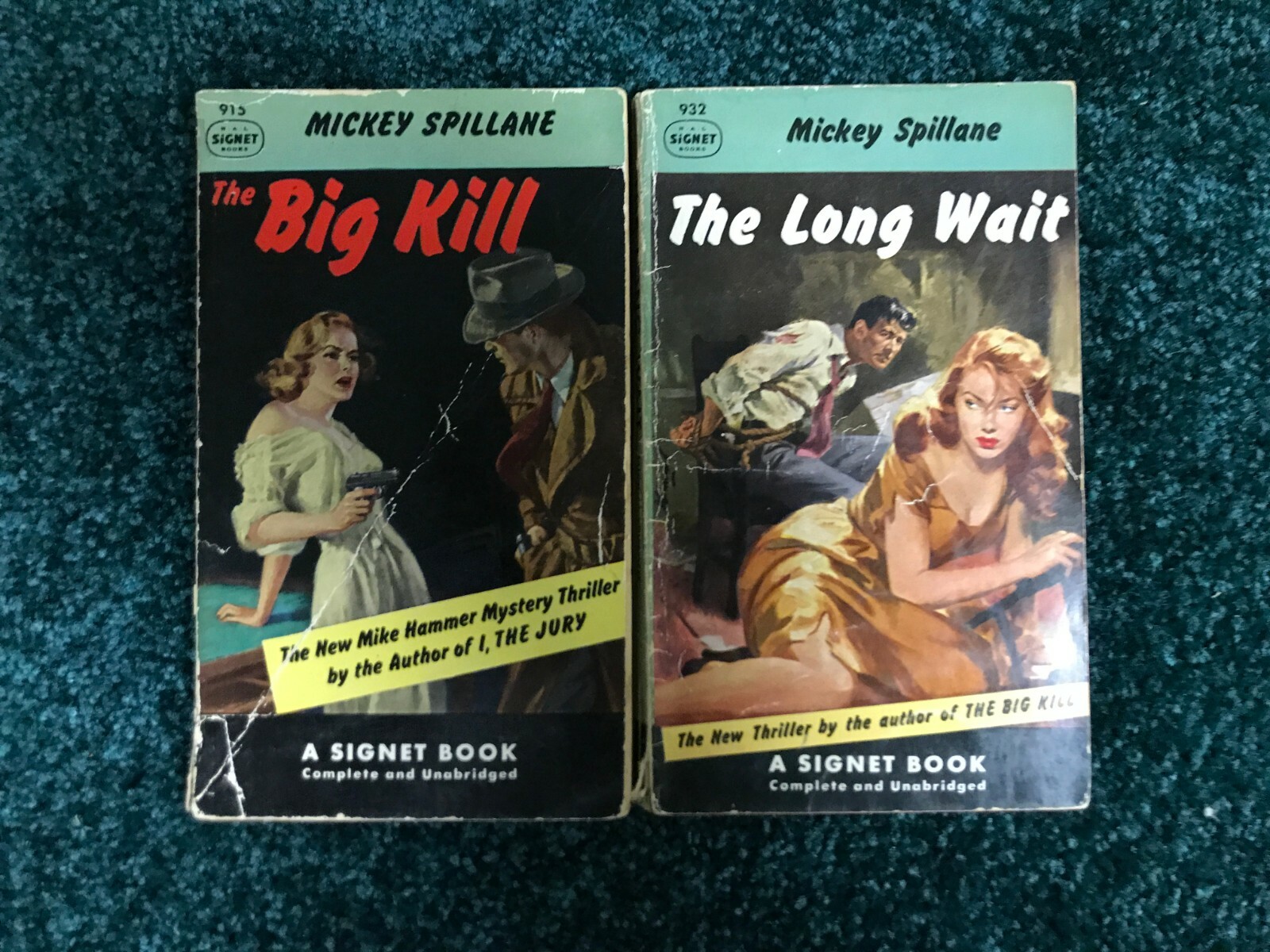 Mickey Spillane - Big Kill/Long Wait 1951/52 - 1st print Signet ...