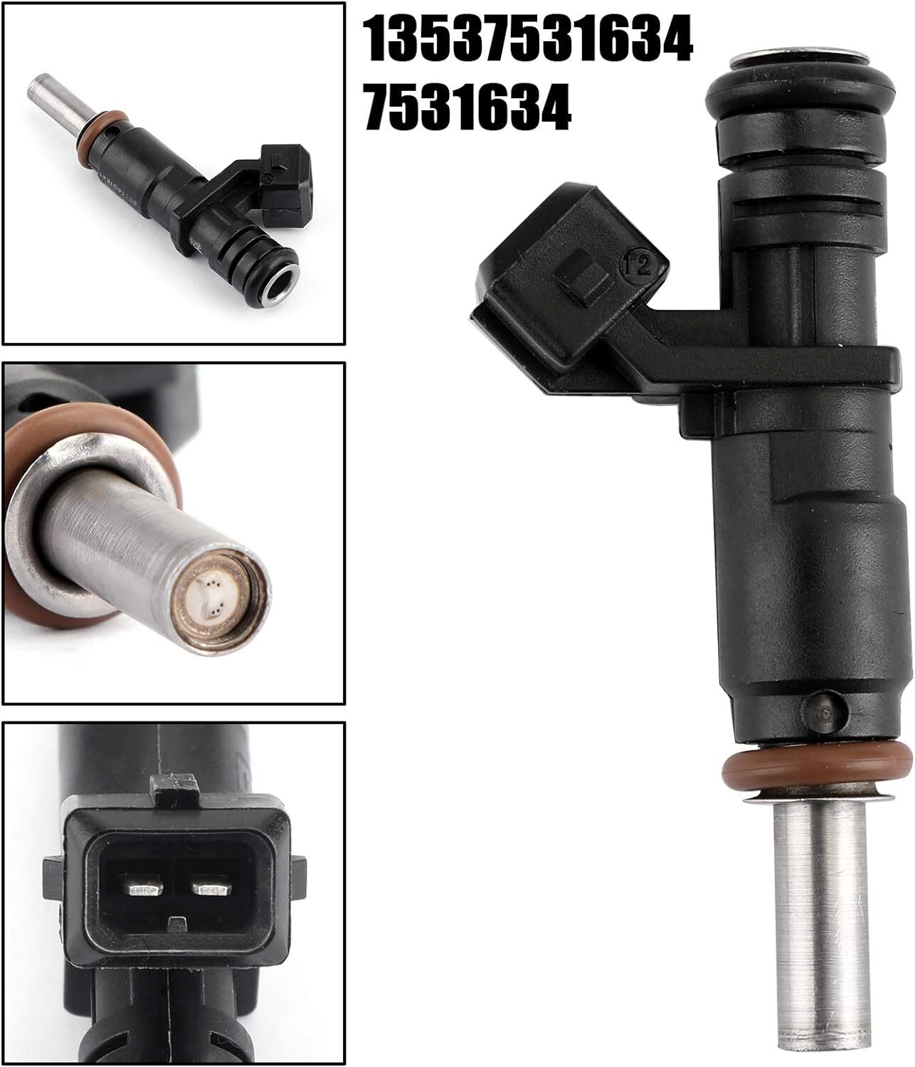 6Pcs Fuel Injector 7531634 1353753163 for BMW 328i 330i 525i 528i 530i ...