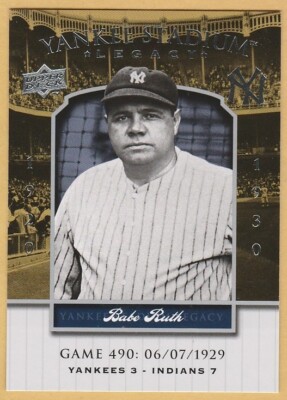 2008 UPPER DECK YANKEE STADIUM LEGACY BABE RUTH #490 | eBay