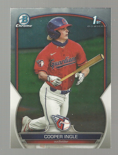Cooper Ingle 2023 Bowman Draft 1st Chrome Base Cleveland Guardians #BDC ...
