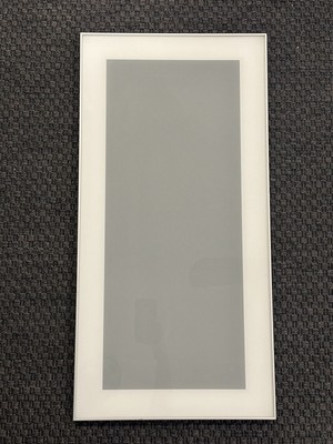 SEE PHOTOS IKEA JUTIS Aluminum Trim White Frosted Glass Door 15x30 202. ...