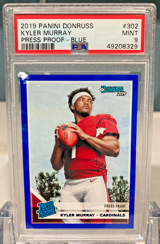 2019 Kyler Murray RC Donruss Rated Rookie Press Proof BLUE #302 PSA 9 ...