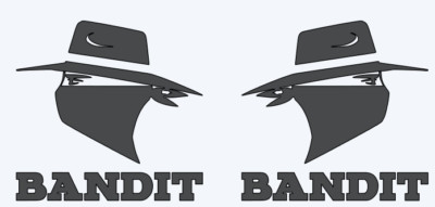 Bandit vinyl window decal Truck / Car window Camaro Mustang | eBay