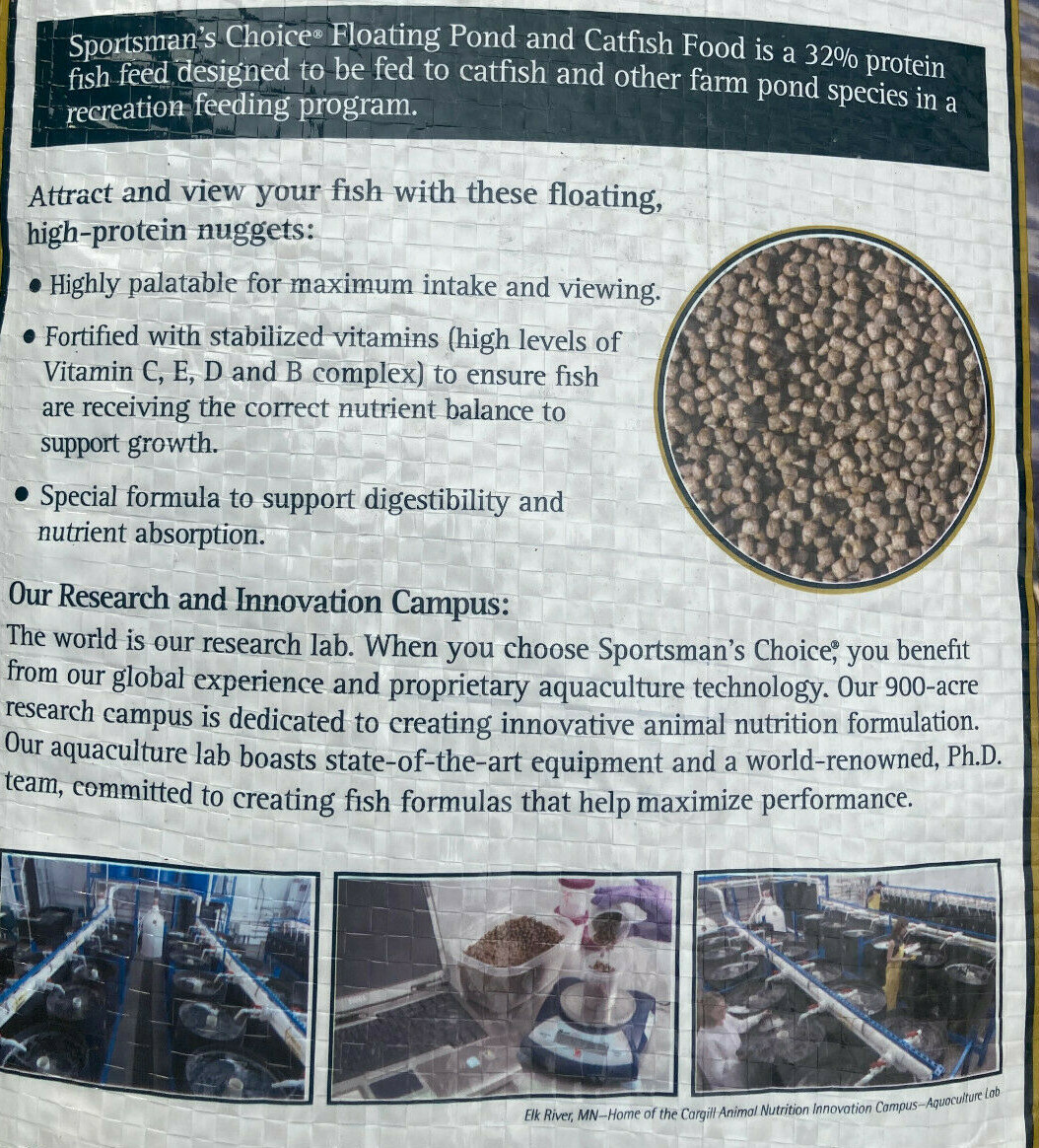New Floating Fish Food for Pond Catfish and other Pond Species 32% ...