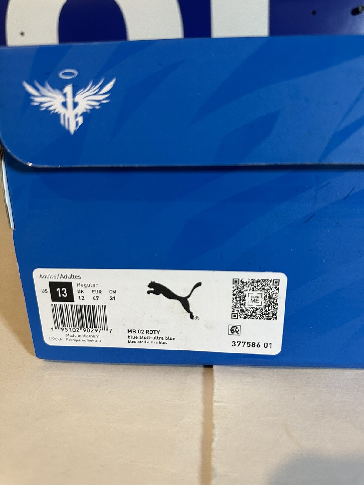 PUMA MELO MB.02 ROTY Blue Atoll/Ultra Lamelo Ball Rookie Of The Year ...