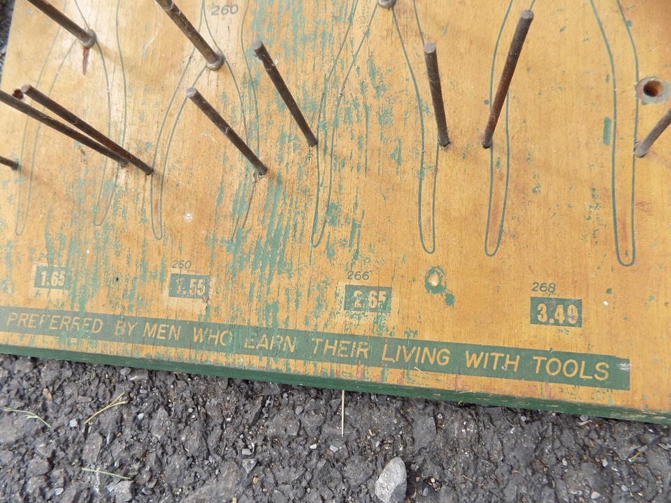 Vtg Proto Tools Dealer Display Rack Pliers Panel No 102 B Rustic ...