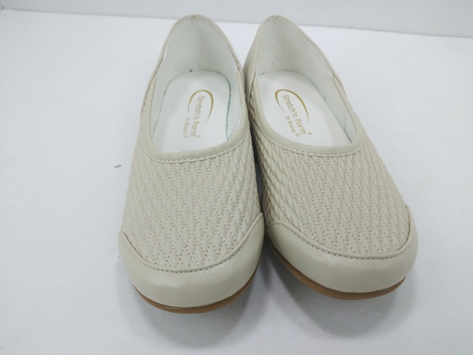 Stretch n Form by Beacon Womens Slip On Comfort Walking Shoes Ivory ...
