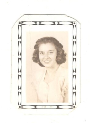 Vintage Photo Girl Teenager High School Portrait 1940's Found Art OLP29 ...