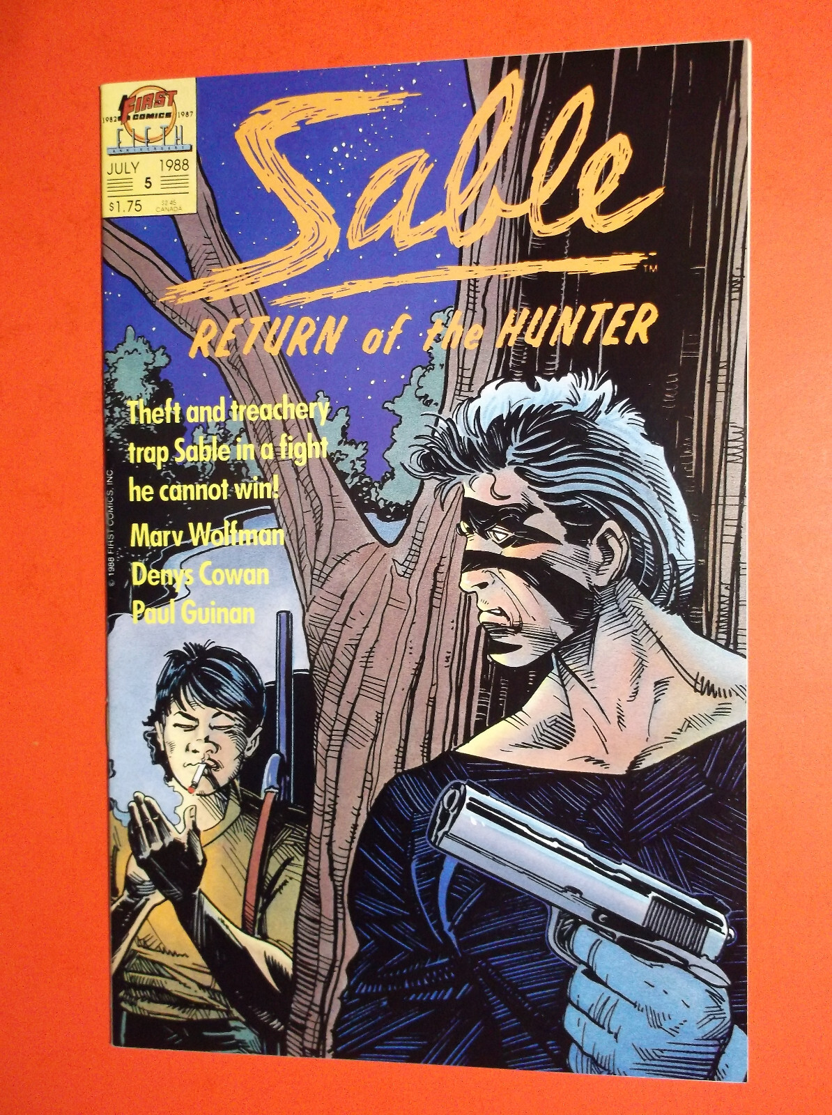 SABLE # 5 - NM 9.2/9.4 - RETURN OF THE HUNTER - 1988 MARV WOLFMAN ...