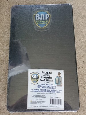 Bulletproof Backpack Insert Panel Shield Armor Level III IIIA | eBay