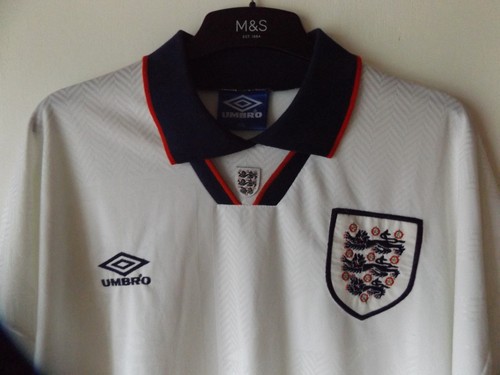 Original Vintage Umbro England 1993 1994 1995 Home Football Shirt XXL ...