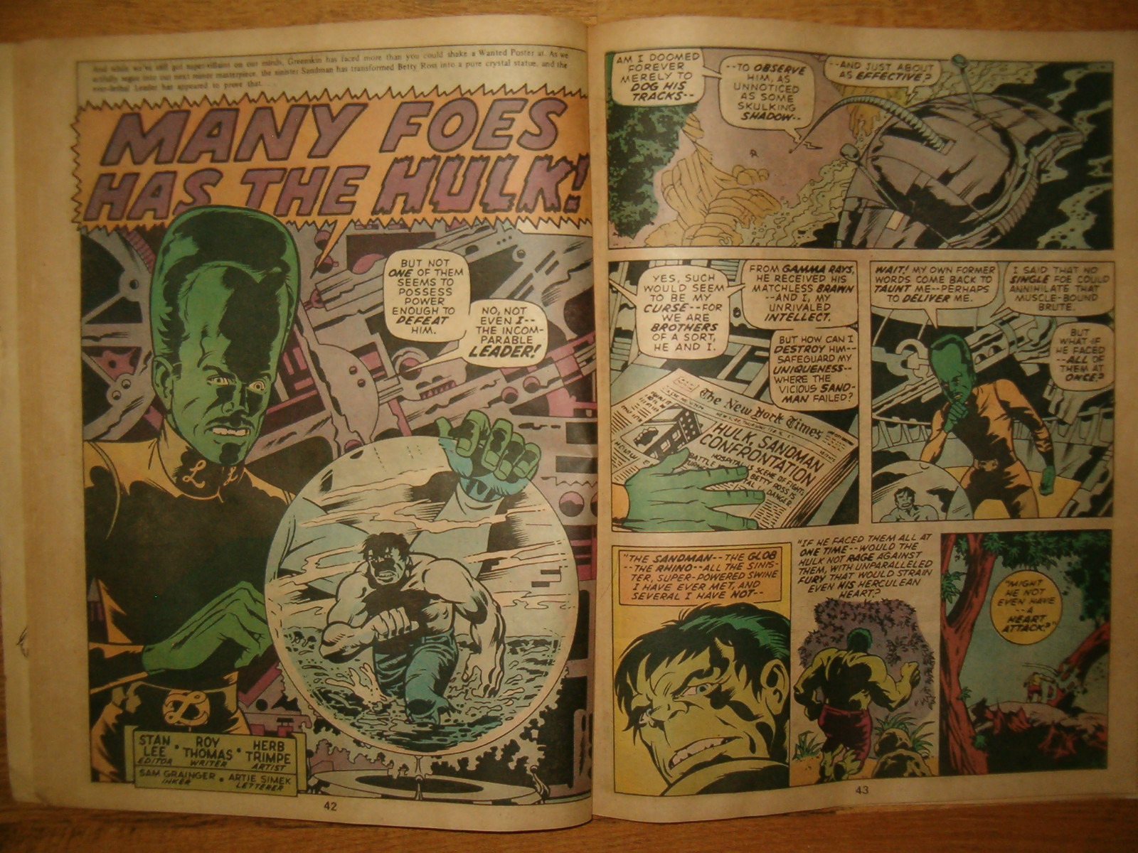 The Hulk On The Rampage Marvel Treasury Edition Comic Book Framed ...